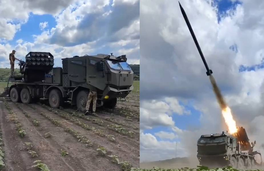 Ukraine uses its local-made Bureviy 220mm MLRS rocket launcher to fight ...
