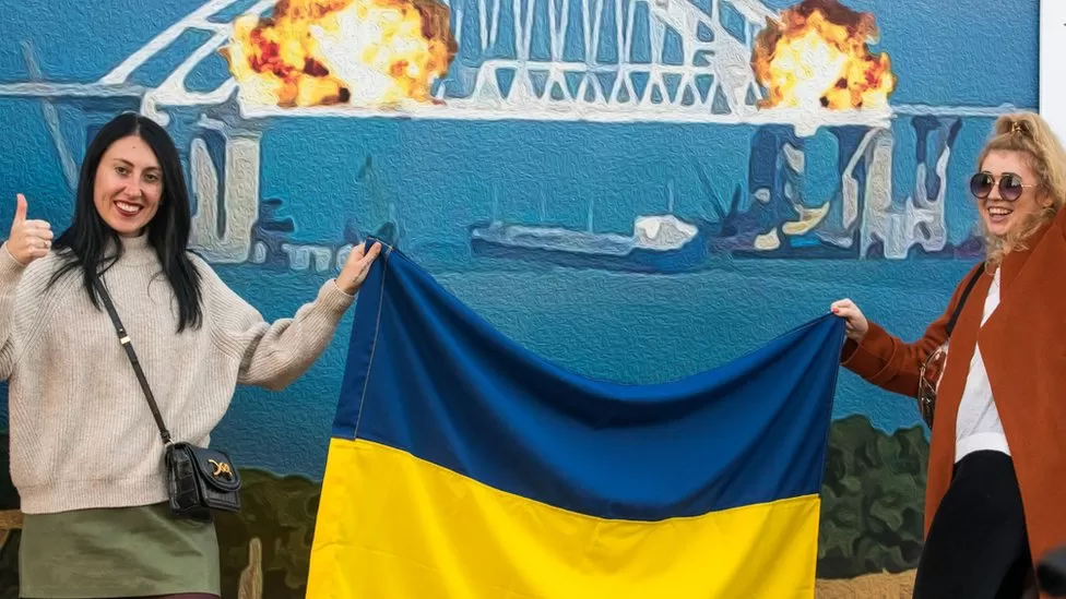Crimean bridge: Excitement and fear in Ukraine after bridge blast ...