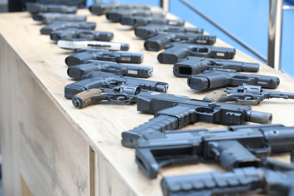 US police officers restored the police headquarters in Irpin and handed ...