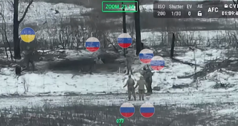 A soldier of the 4th Force of Freedom Battalion captured six invaders ...