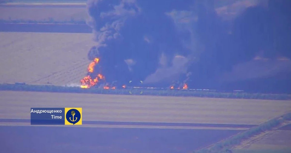 Russian rail logistics crippled after fuel train destroyed in occupied ...