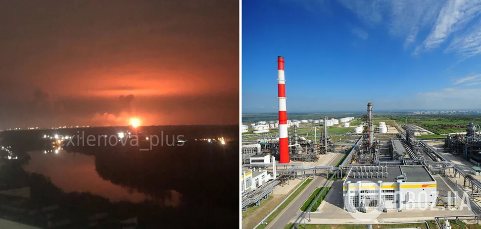 Drones attacked the oil refinery in Syzran, a fire broke out: the glow ...